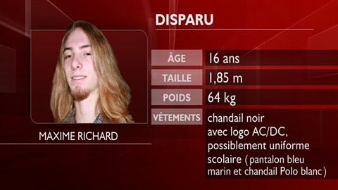 Disparition de Maxime Richard : la police de Longueuil déploie des ...