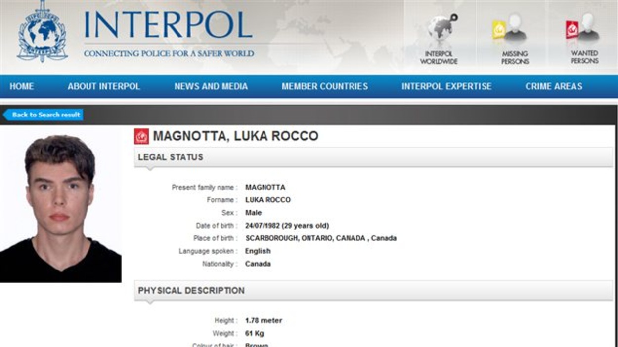 Affaire Magnotta : recherches « ciblées » de la police française ...