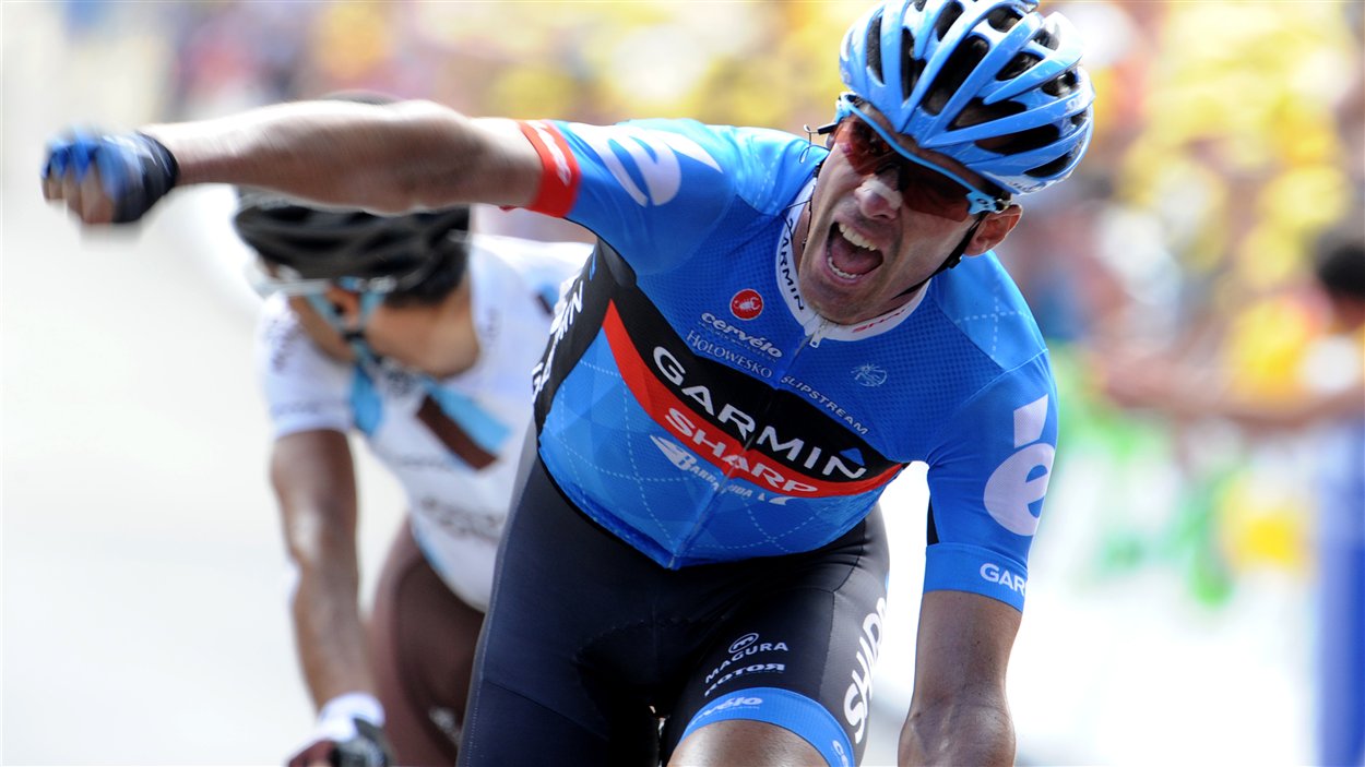 David Millar au sprint | Radio-Canada