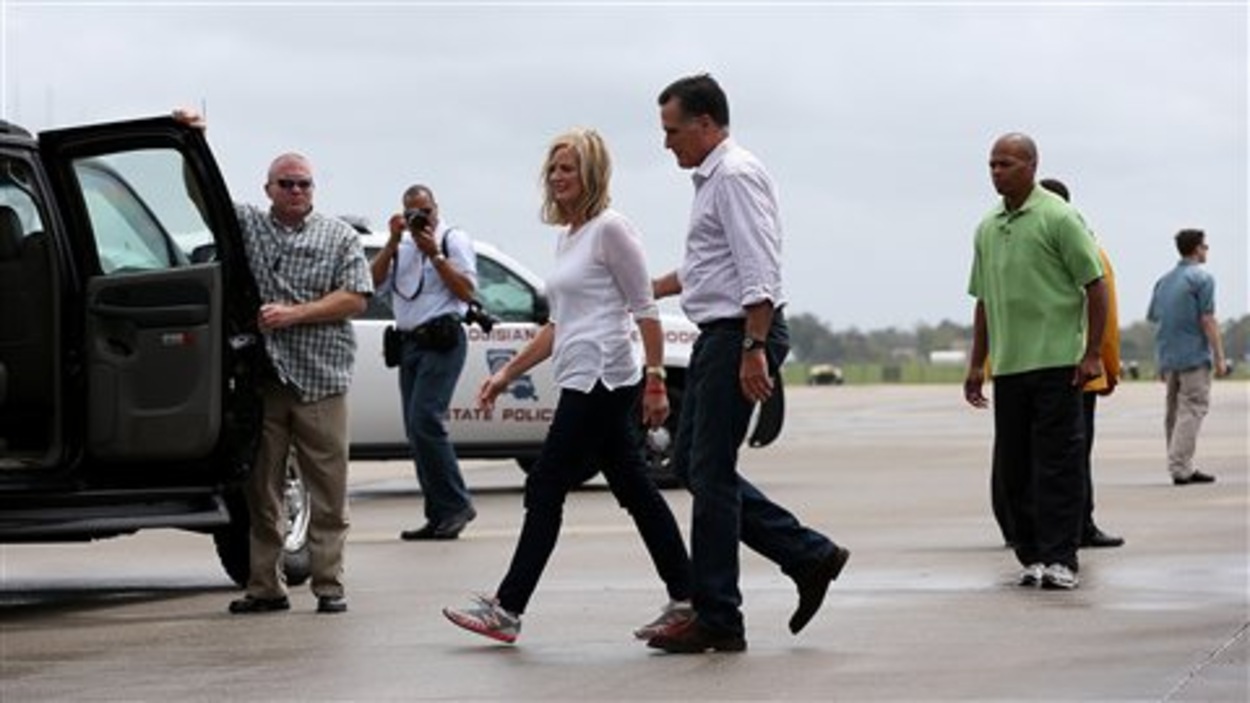 Romney en Louisiane après le passage d'Isaac | Radio-Canada