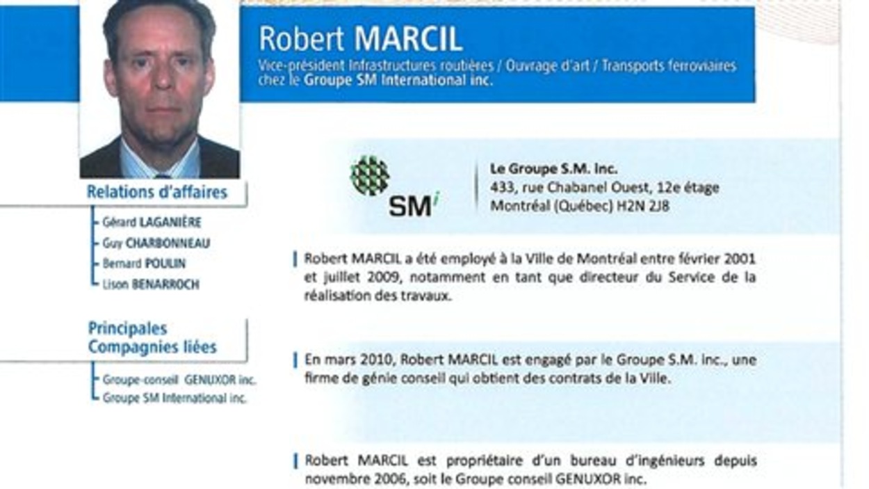 Marcil a siégé à un comité de sélection qui a accordé un contrat à ...