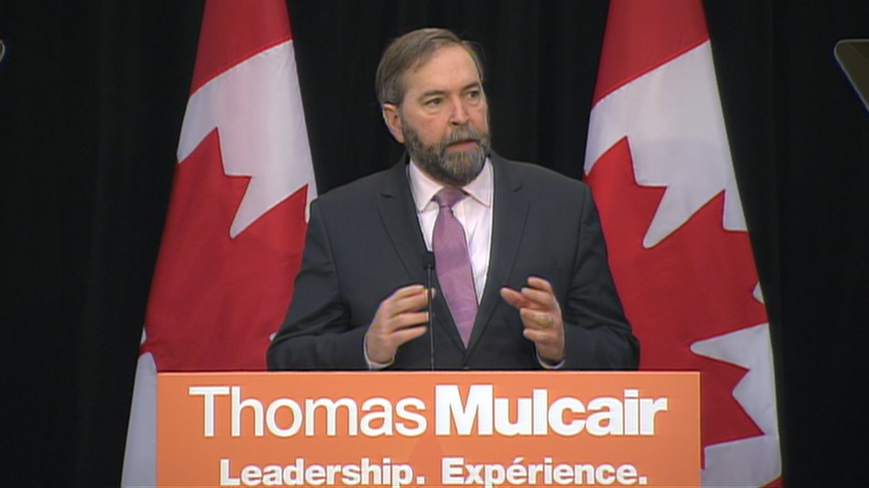 Mulcair défend la classe moyenne en vue de 2015 | Radio-Canada