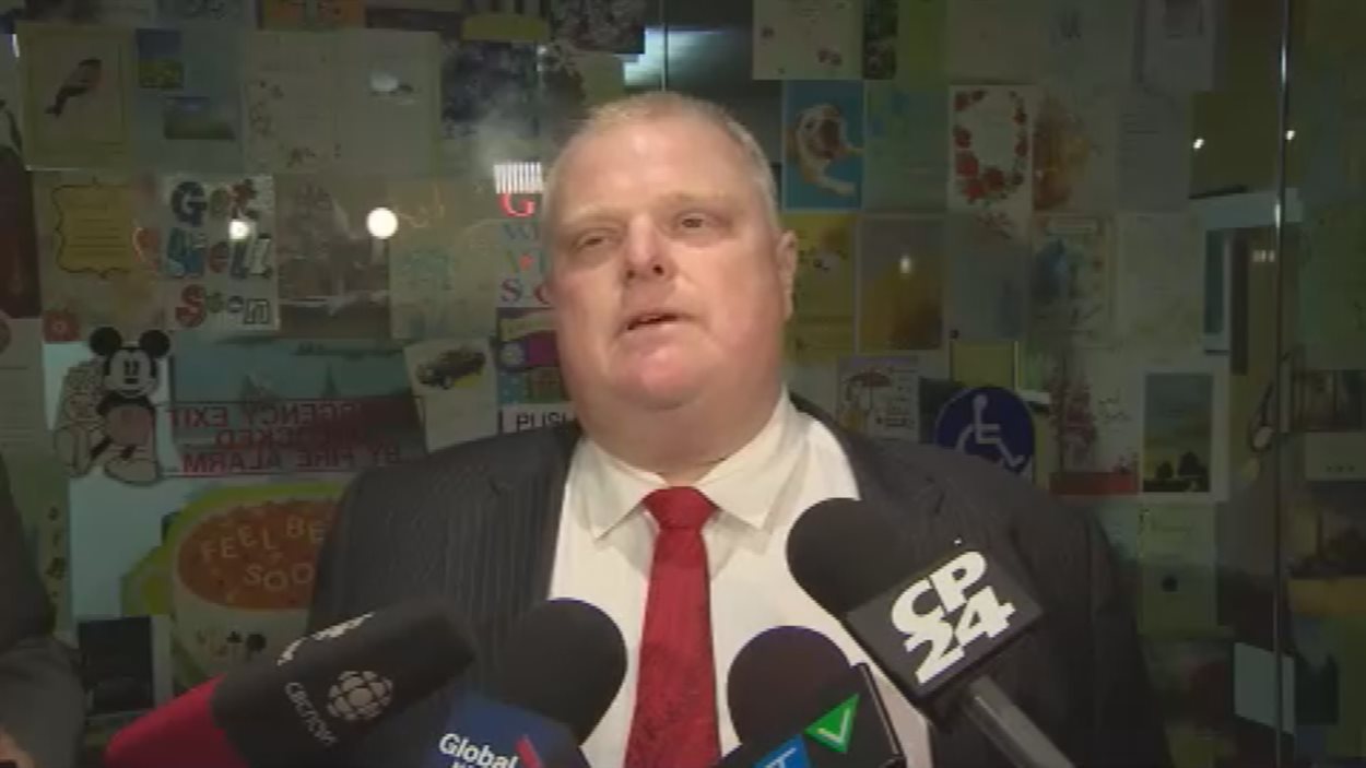 Les docteurs de Rob Ford lui donnent une chance sur deux de guérir ...