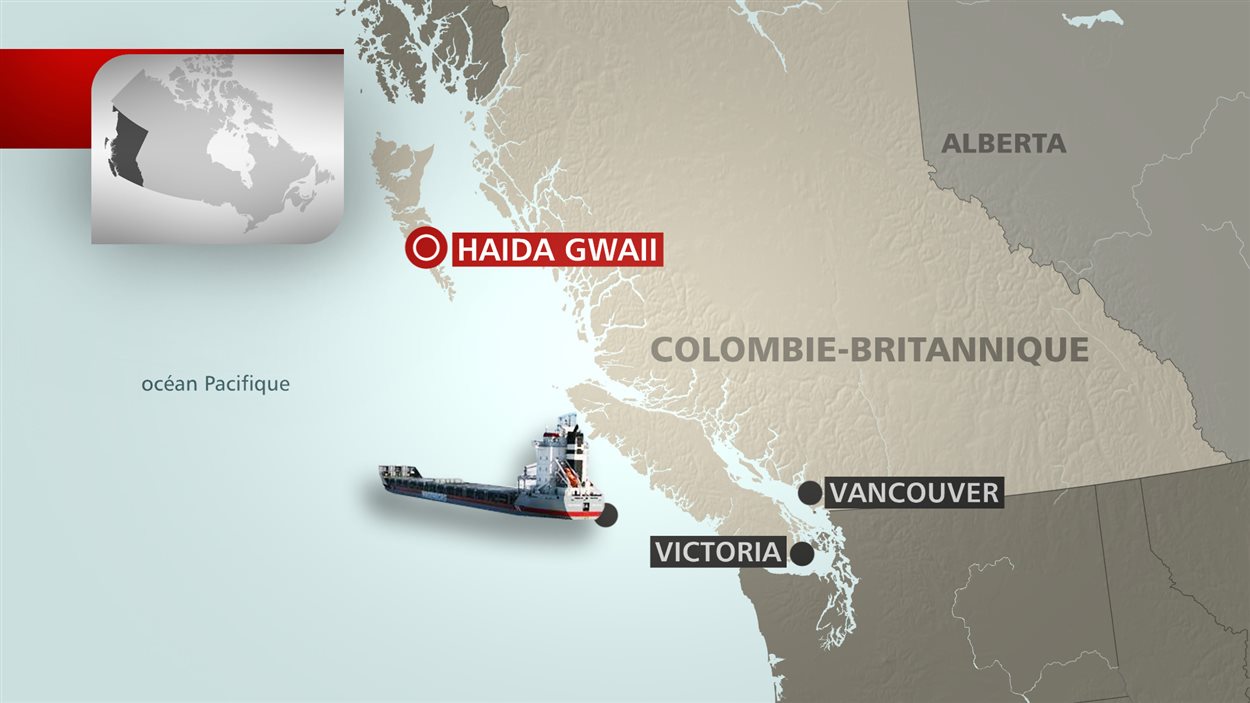 État d'urgence à Haida Gwaii en C.-B. : porte-conteneurs à la dérive ...