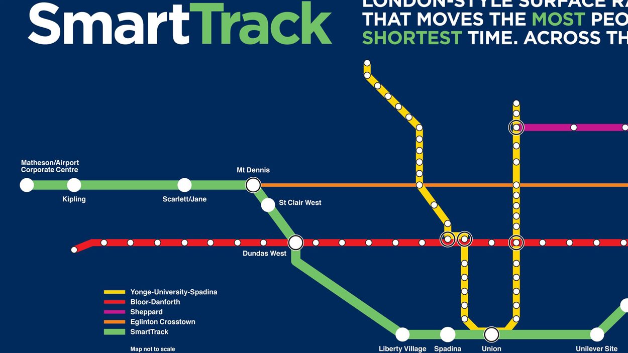 À Toronto, SmartTrack franchit une première étape au conseil | Radio-Canada