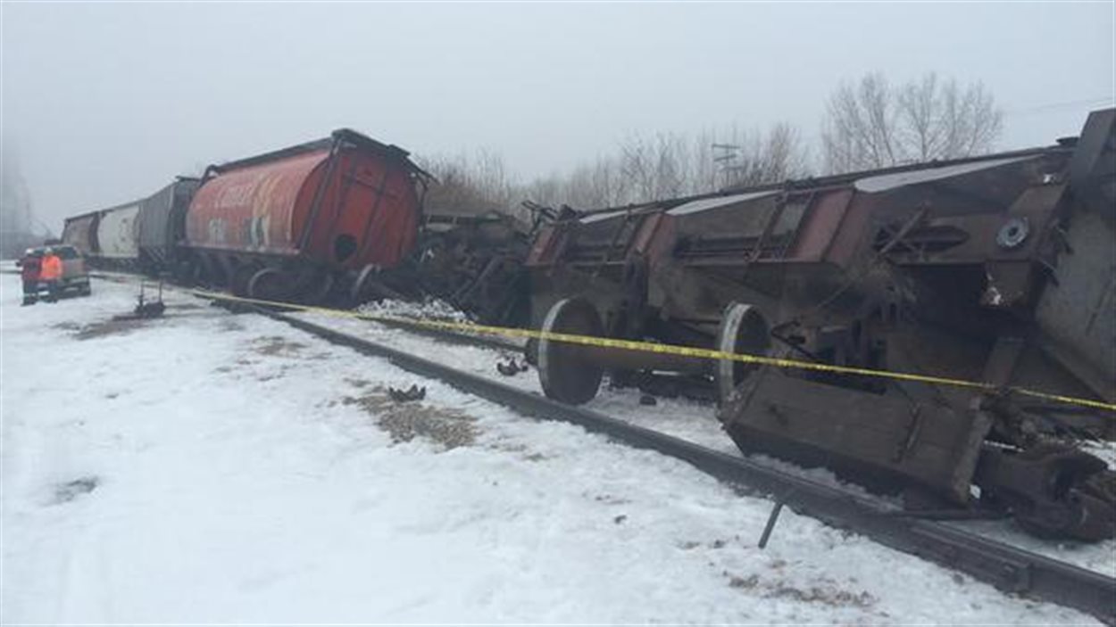 Déraillement d'un train du CN | Radio-Canada
