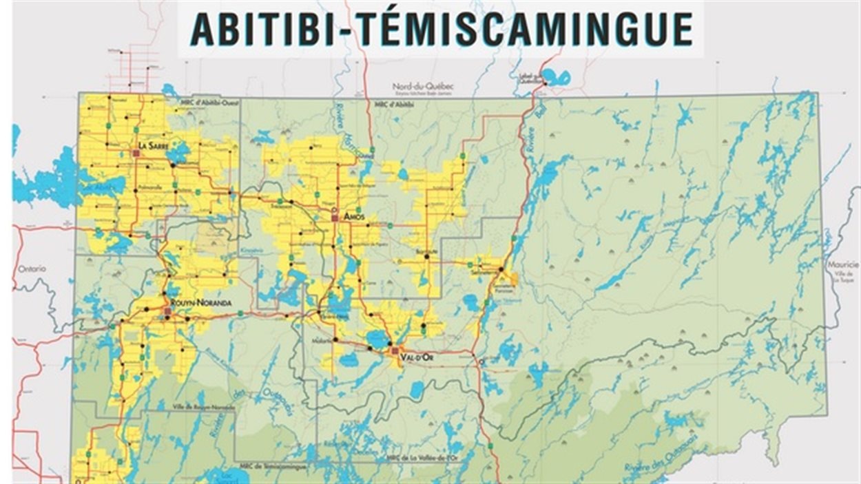 Une nouvelle carte géographique pour l'Abitibi-Témiscamingue | Radio-Canada.ca