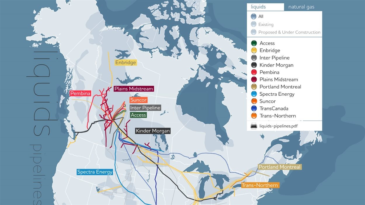 Une nouvelle carte interactive montre l'emplacement des pipelines au ...