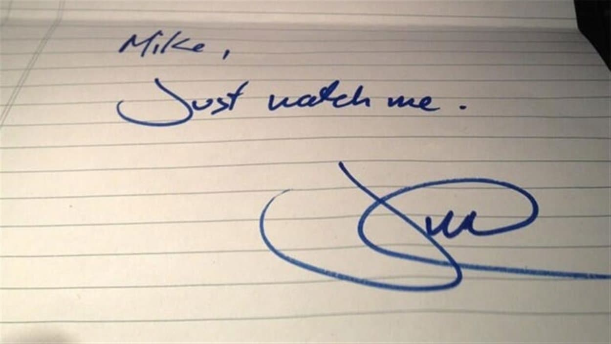 12 000 $ pour une note manuscrite de Justin Trudeau | Radio-Canada