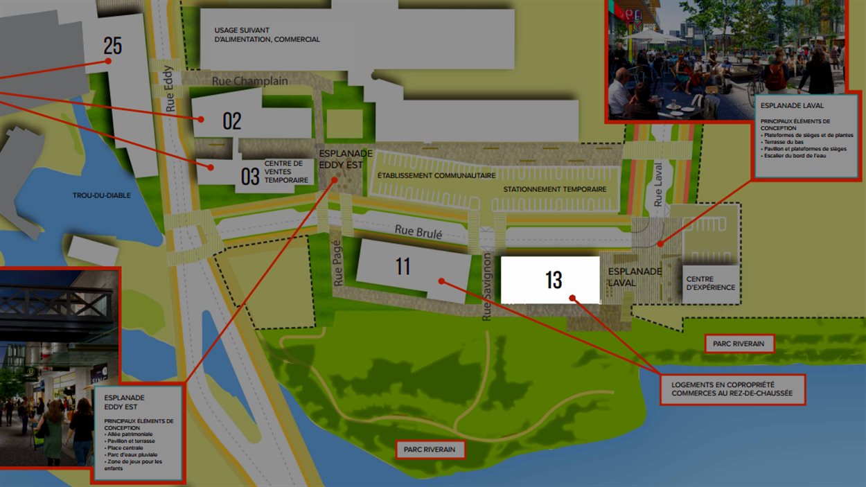 Première pelletée de terre pour le projet Zibi | Radio-Canada