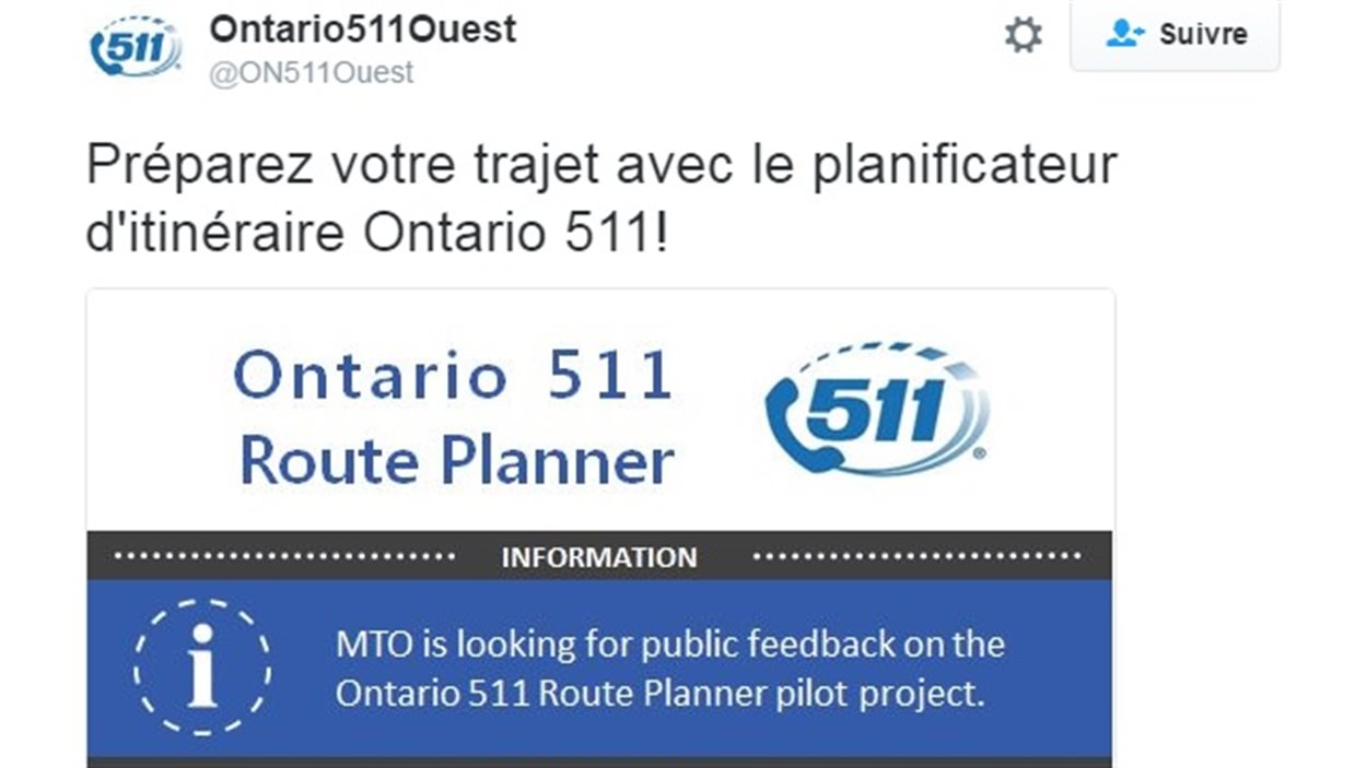 Planificateur d'itinéraire d'Ontario 511 : le nord oublié | Radio-Canada