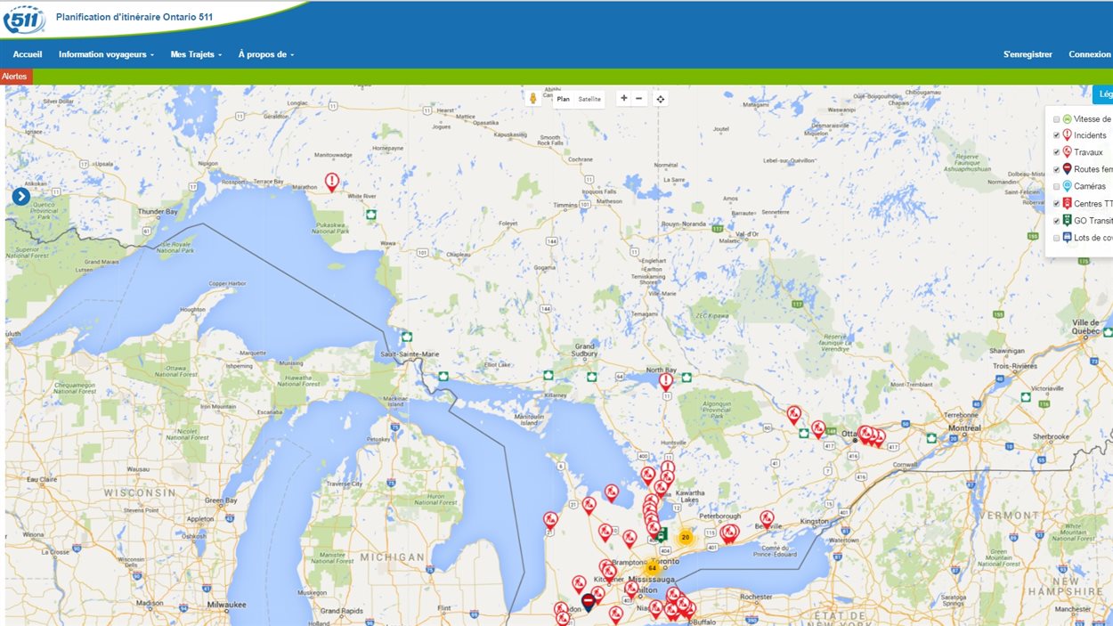 Planificateur d'itinéraire d'Ontario 511 : le nord oublié | Radio-Canada