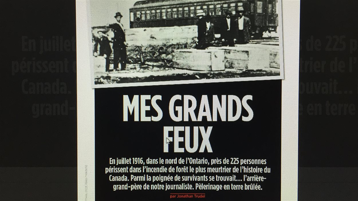 Le grand feu de Val Gagné en vedette dans L'actualité | Radio-Canada