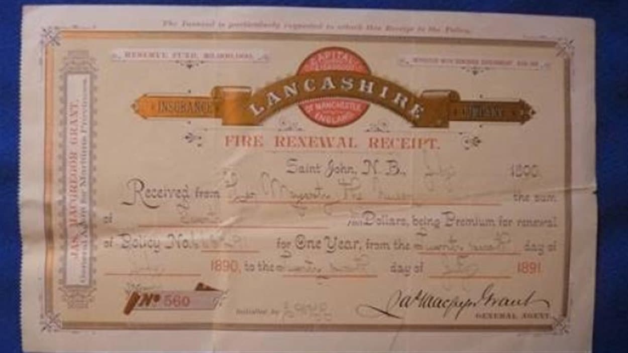 Un reçu émis il y a plus de 100 ans par une compagnie au N.-B. retrouvé ...
