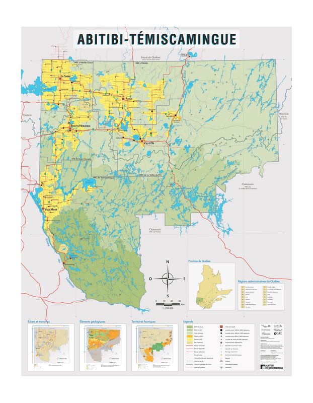 Une nouvelle carte géographique pour l'Abitibi-Témiscamingue | Radio-Canada